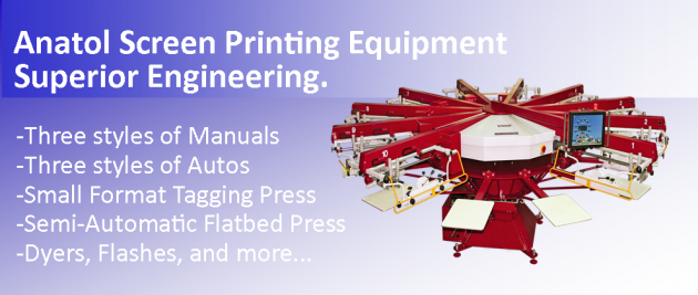 Screen Printing Equipment, Ink, and Silk Screen Supplies