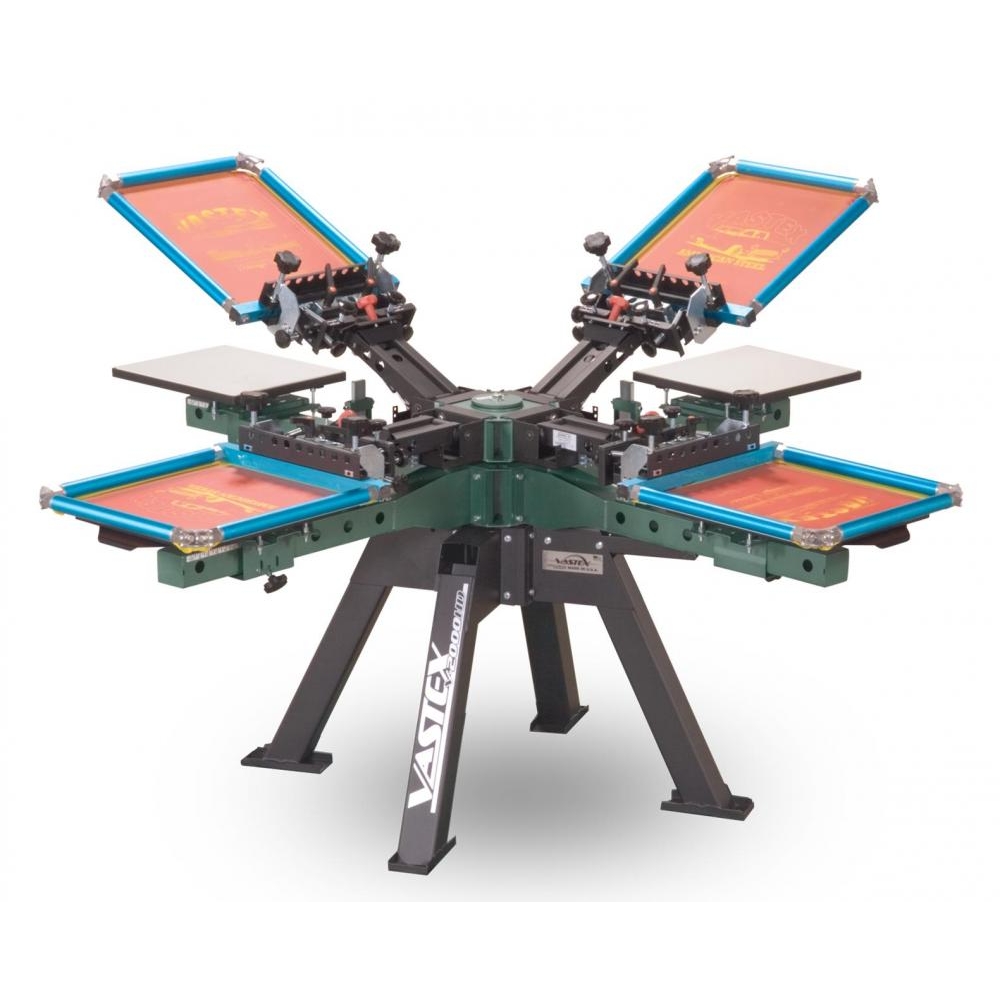Vastex V-2000 4-Color 4-Station Premium Screen Printing Press